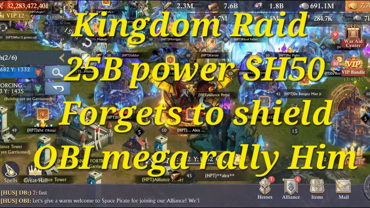 King Of Avalon Kingdom Raid | 25B power SH50 Forgets to shield | OBI mega rally Him | DB7 ...