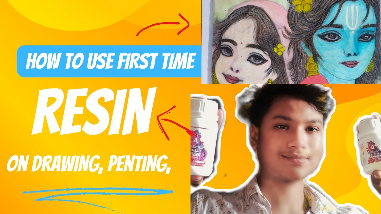 How to use resin on painting, drawing,art work, canvas etc - YouTube