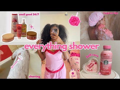 MY EVERYTHING SHOWER ROUTINE 🫧🎀| hygiene tips, shaving, bodycare + smelling good all day 