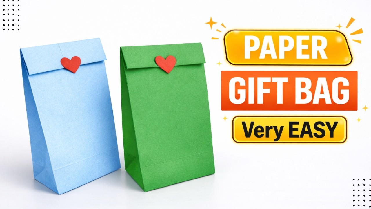 How To Make a Paper Bag | Gift Bag Making - YouTube