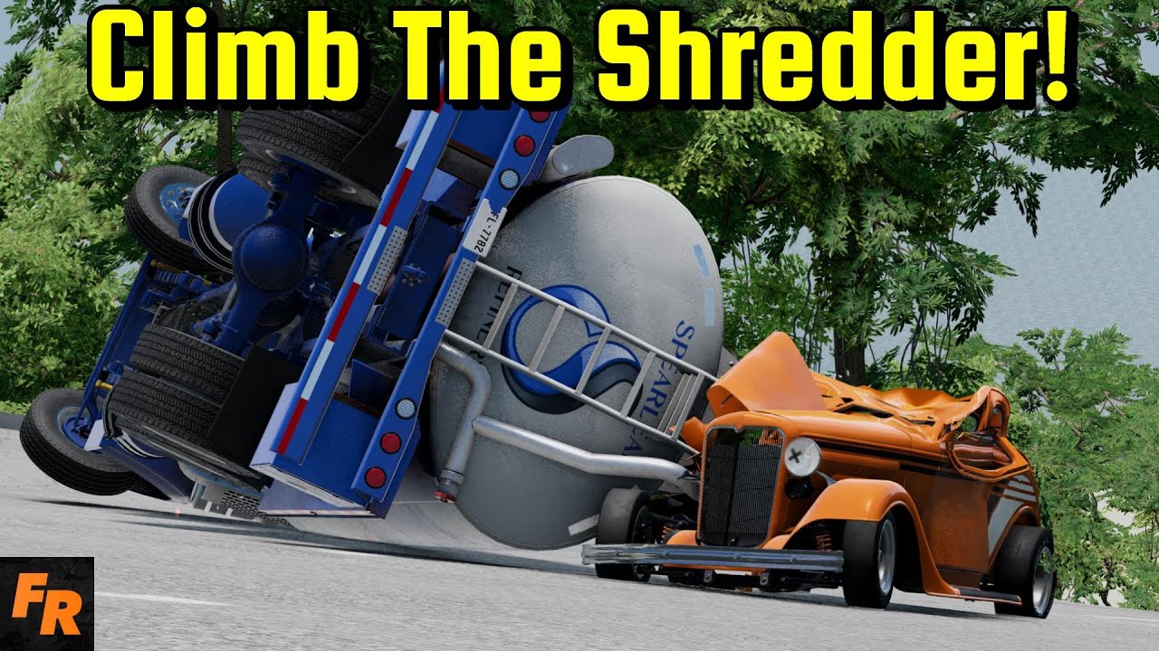 Climb The Shredder! - BeamNG Drive - YouTube