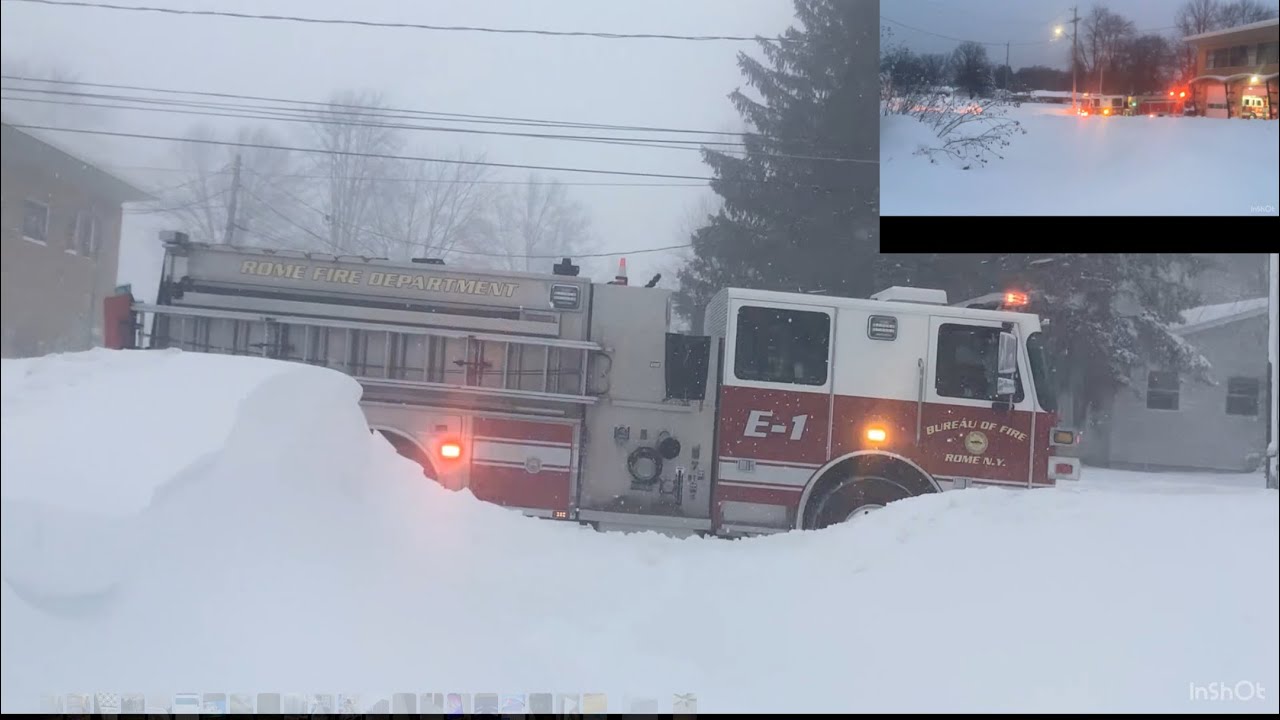 Rome Fire Engine 1 Responding x2 - YouTube