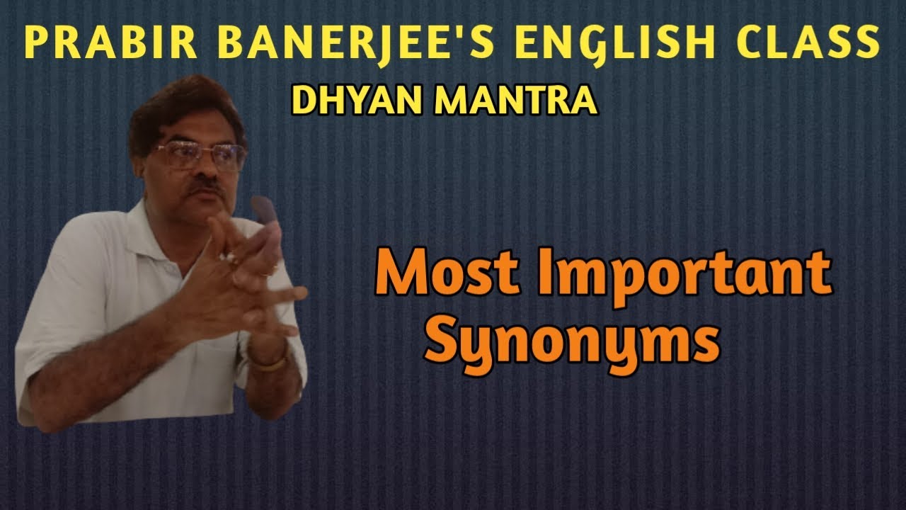 Most Important Synonyms English || Part 1 - YouTube