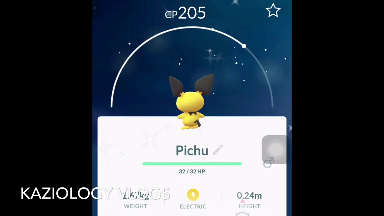 OMG!! First ever Shiny Pichu caught. Pokemon Go - YouTube