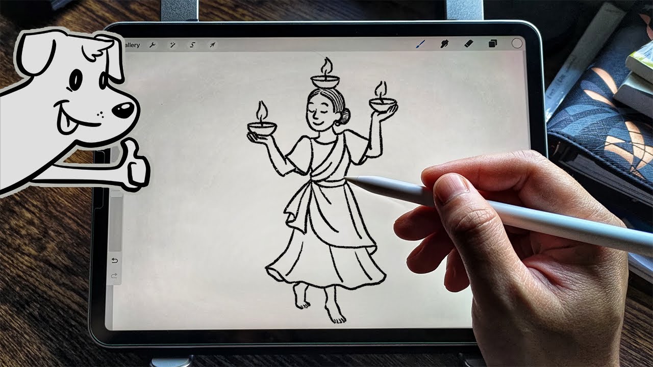 How to draw Pandanggo sa Ilaw 🕯️Philippine Folk Dance - YouTube