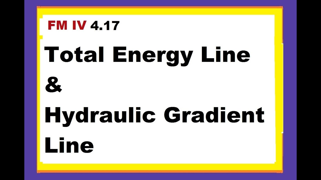 FM IV 4.17 Total Energy Line & Hydraulic Gradient Line (Fluid Mechanics ...
