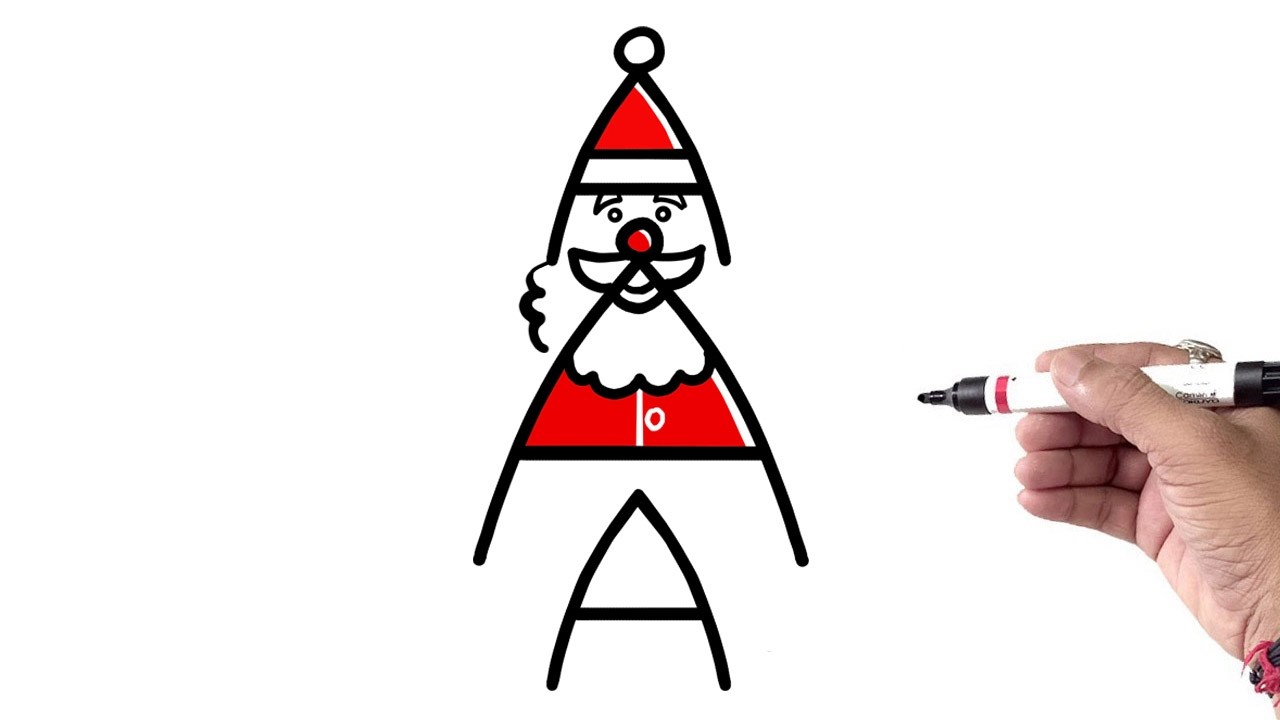 AAA into Santa Claus drawing very easy. - YouTube