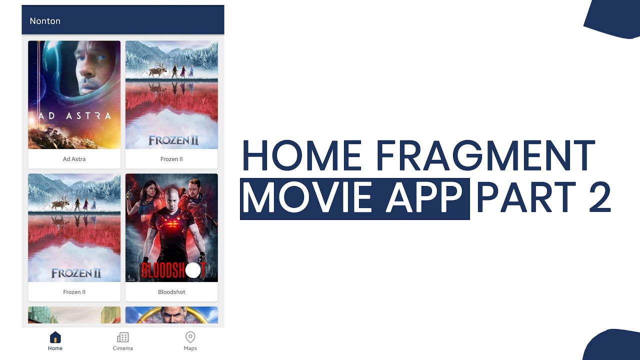 Home Fragment Movia App - Part 2 - YouTube
