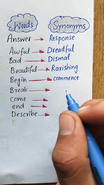 Words and synonyms # synonyms words # english synonyms - YouTube