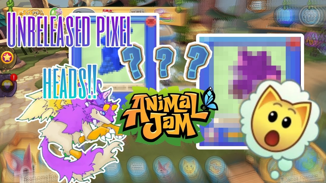 UNRELEASED PIXEL HEADS IN ANIMAL JAM!! || #ajpw - YouTube
