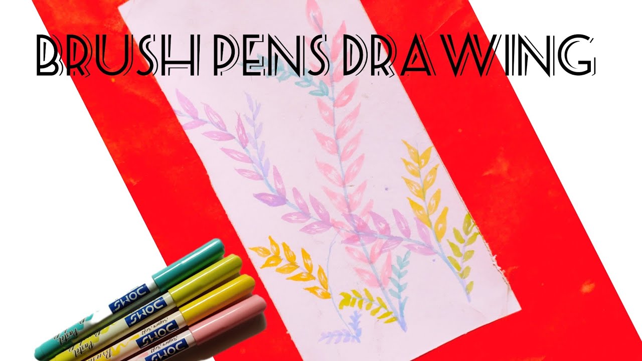 Pastel Brush pens drawing video - YouTube