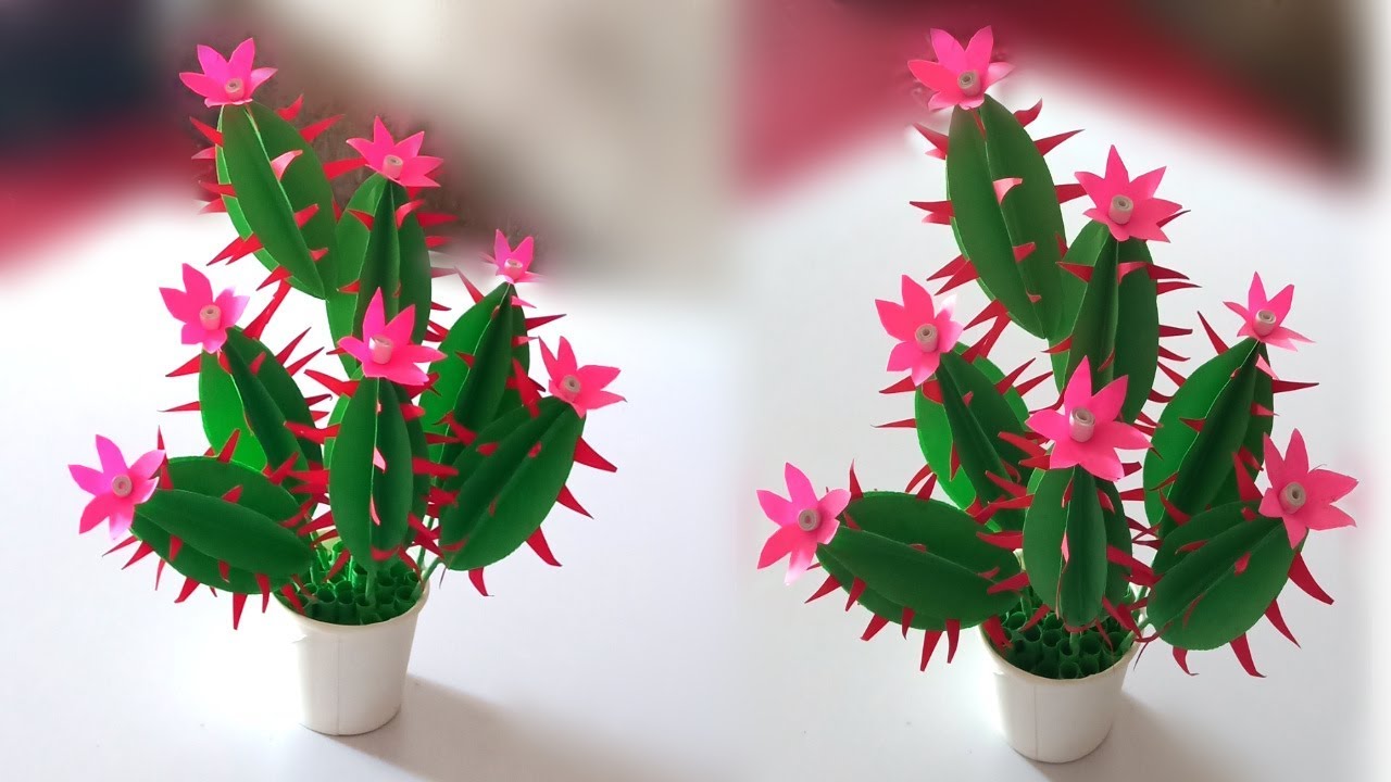 Paper Cactus For Room Decoration How To Make Paper Cactus Flower Paper Flowers Cacuts YouTube paper-cactus-for-room-decoration-how-to-make-paper-cactus-flower-paper-flowers-cacuts-youtube
