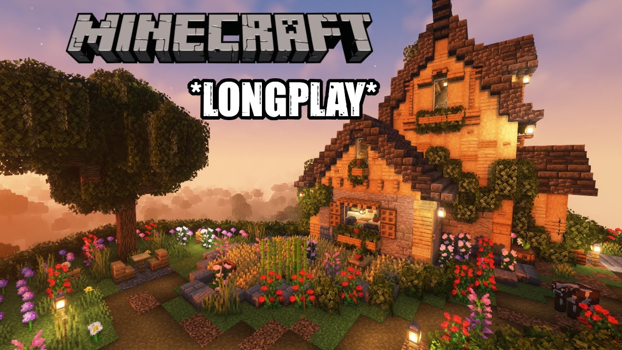 Minecraft Relaxing Longplay - Building a lovely Starter House (No ...