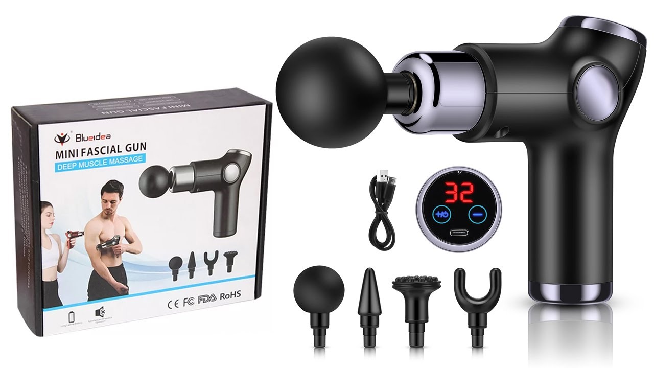 Blueidea Mini Fascial Gun Tissue Massager Gun Deep Muscle Massage Gun Youtube