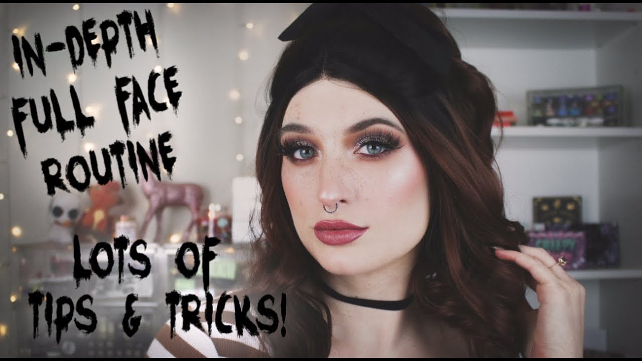 In Depth Full Face Routine | Brows, Base, Lashes, Etc - YouTube