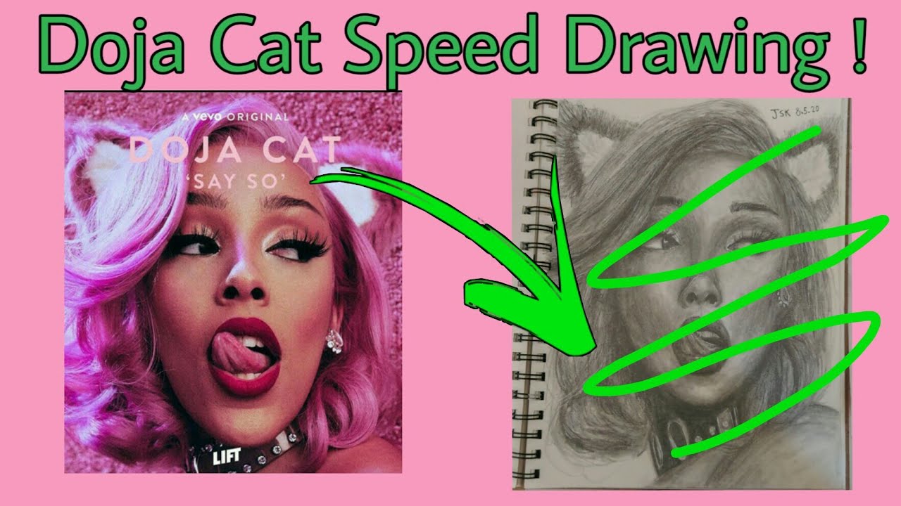 Doja Cat Speed Drawing (from Say So music video) - YouTube
