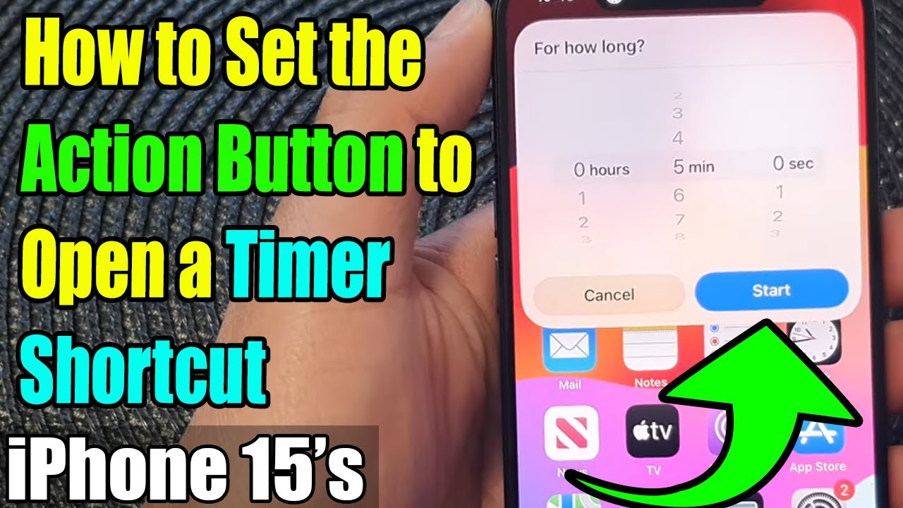 iPhone 15/15 Pro Max: How to Set the Action Button to Open a Timer Shortcut - YouTube