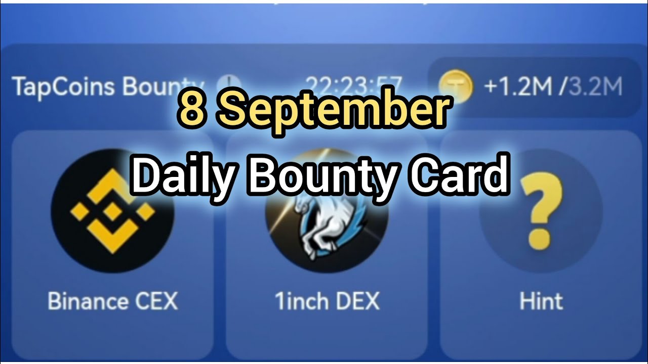 Tap Cion daily Bounty Card 8 September | Tap Cion daily combo Card ...