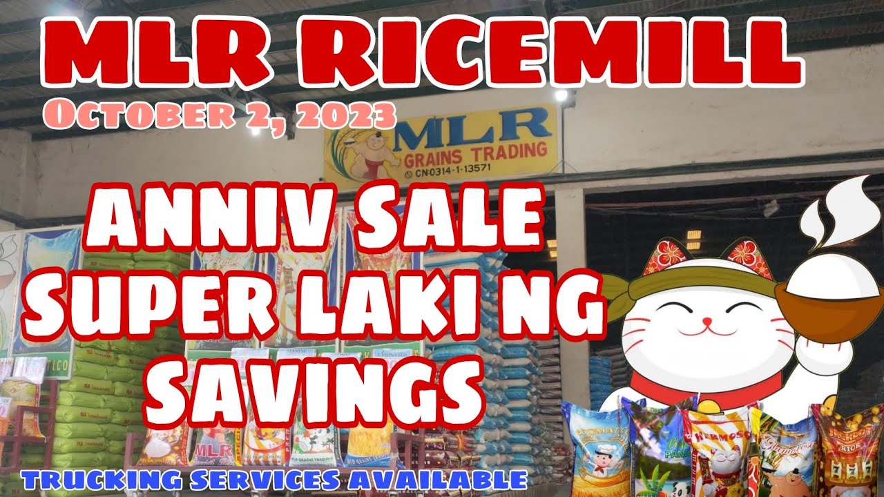 MLR RICEMILL PRICE UPDATE OCT. 2, 2023 intercity/golden city rice price ...