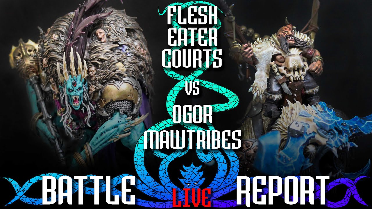 [NEW AoS 4th] Flesh Eater Courts vs Ogor Mawtribes | 2000 Point LIVE ...