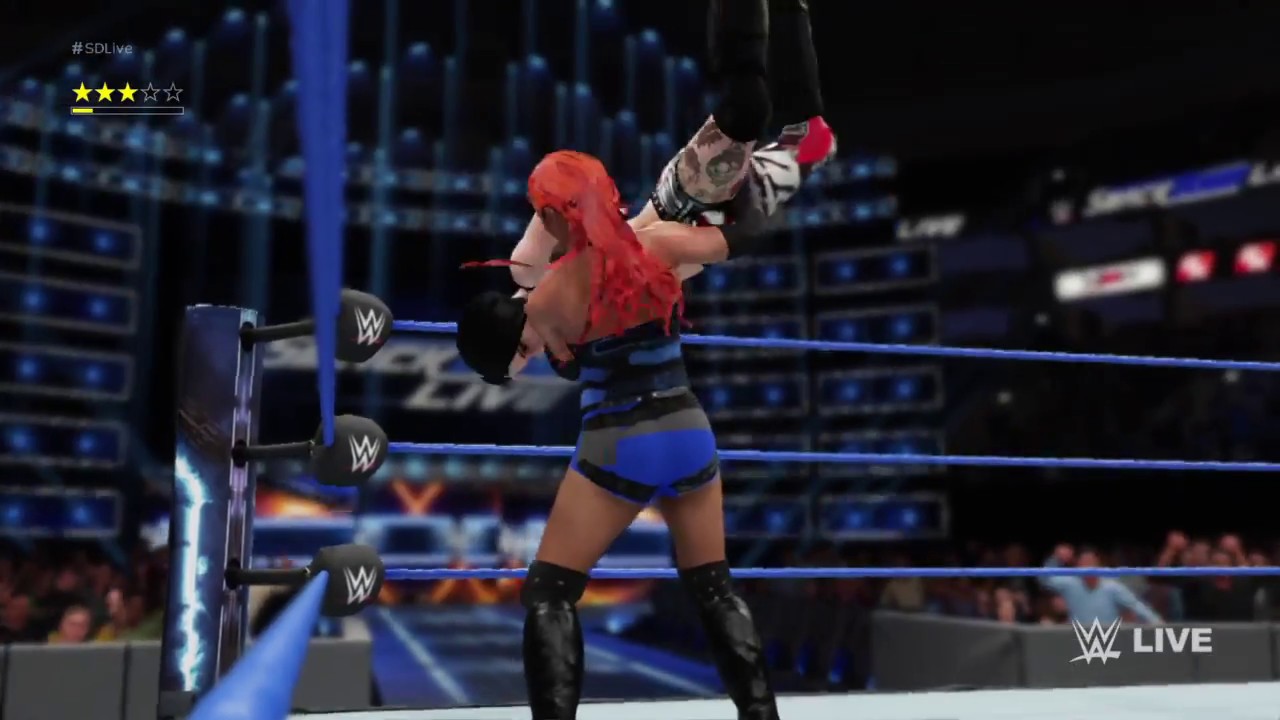 WWE 2K18 Becky lynch w/ Charlotte & Naomi vs Ruby Riot w/ Liv Morgan ...