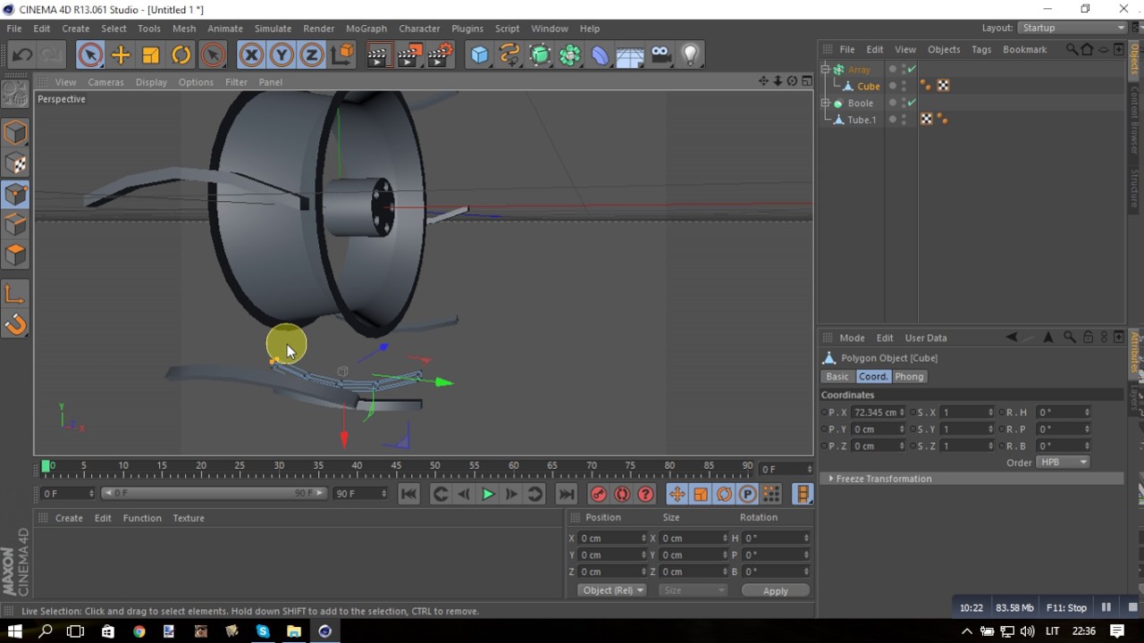 c4d/zmodeler tutorial 6 ratlankio modeliavimas - YouTube