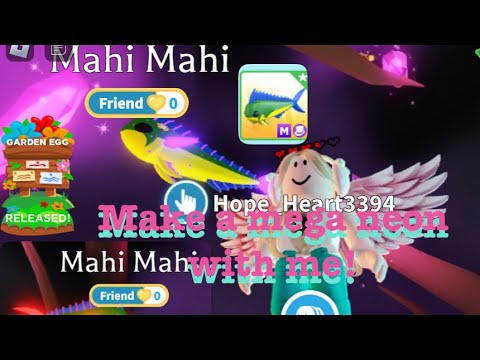 Making a mega neon Mahi Mahi in adopt me || first mega neon! 🐠 #Roblox ...
