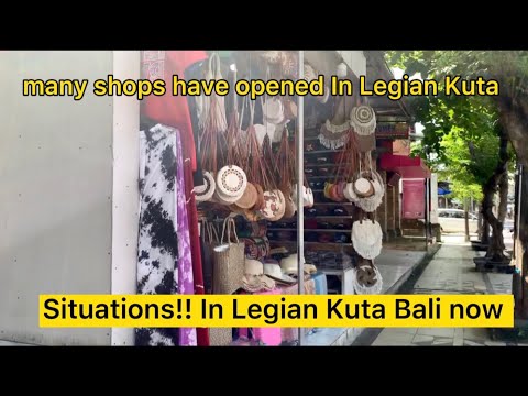walking around In Legian Street Kuta Bali today || many shops have ...
