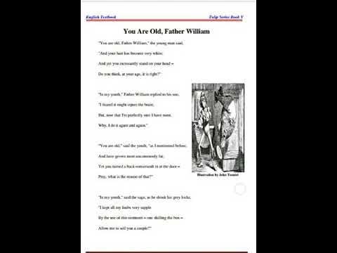 Grade 5 English Topic Poem -You are old, Father William - YouTube