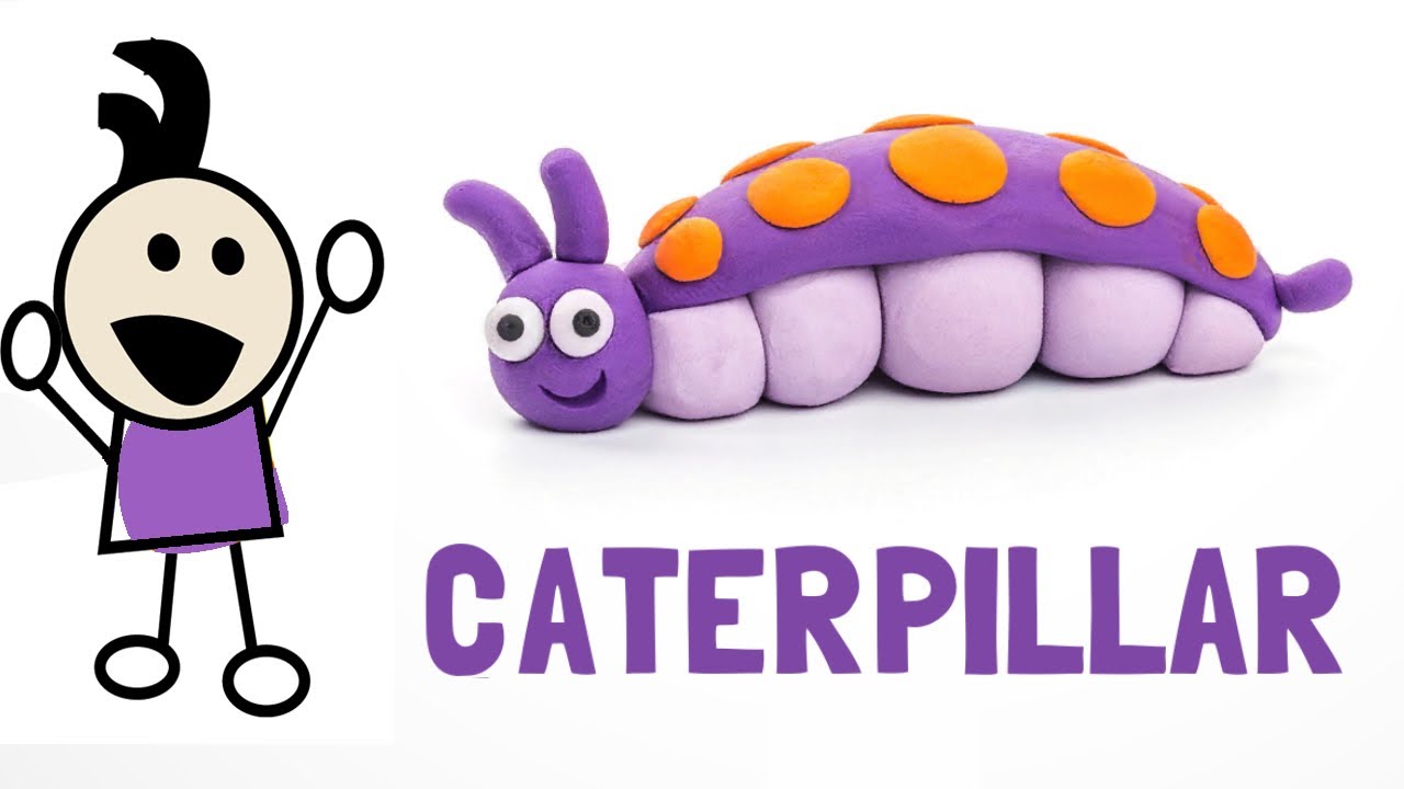 Hey Clay Bugs: Caterpillar - fun tutorial for kids - YouTube