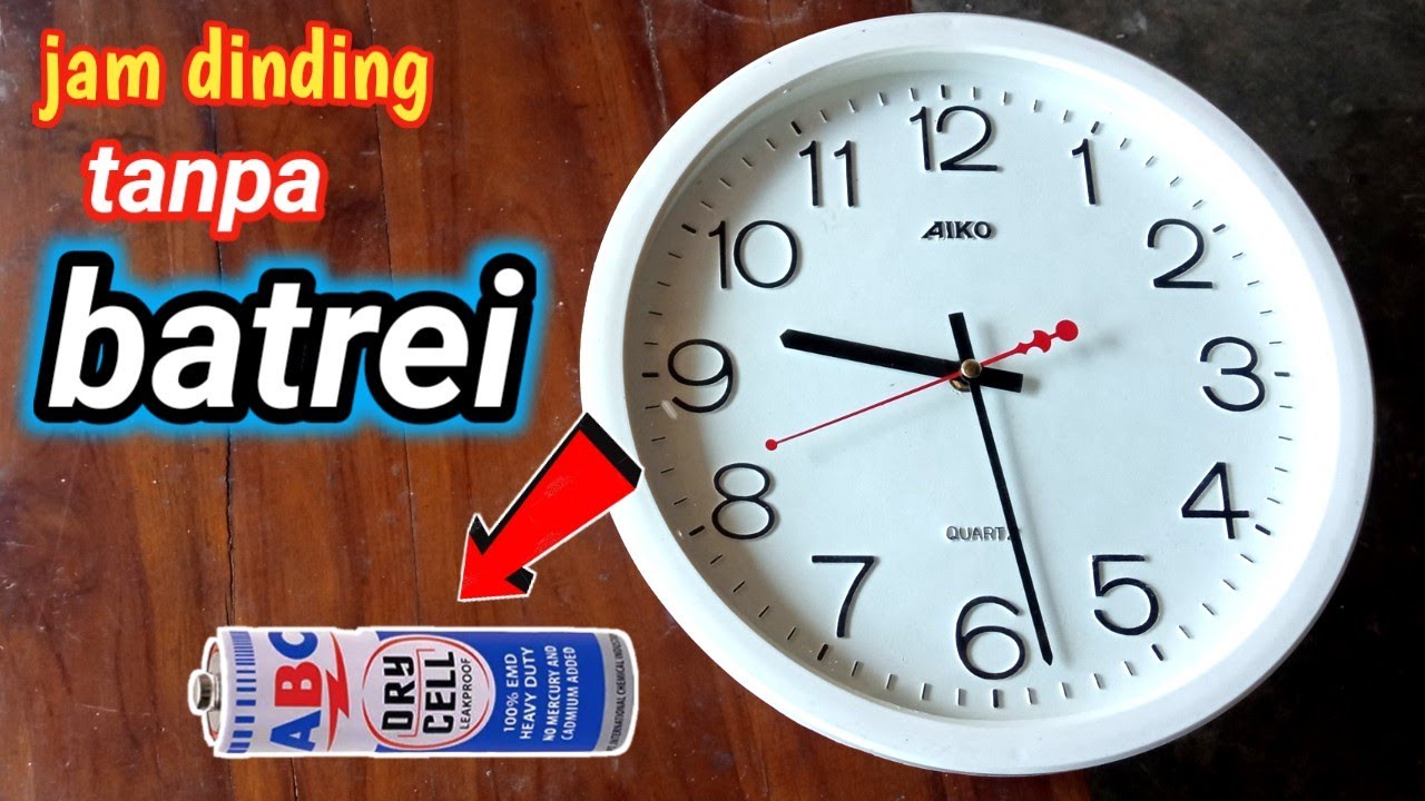 Jam dinding tanpa batrei dan cara membuatnya - YouTube