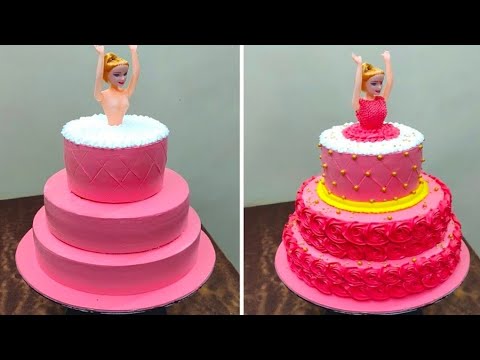 3 Step Red Color Doll Cake Design | 3 Step Doll Cake | 2024 Doll Cake ...