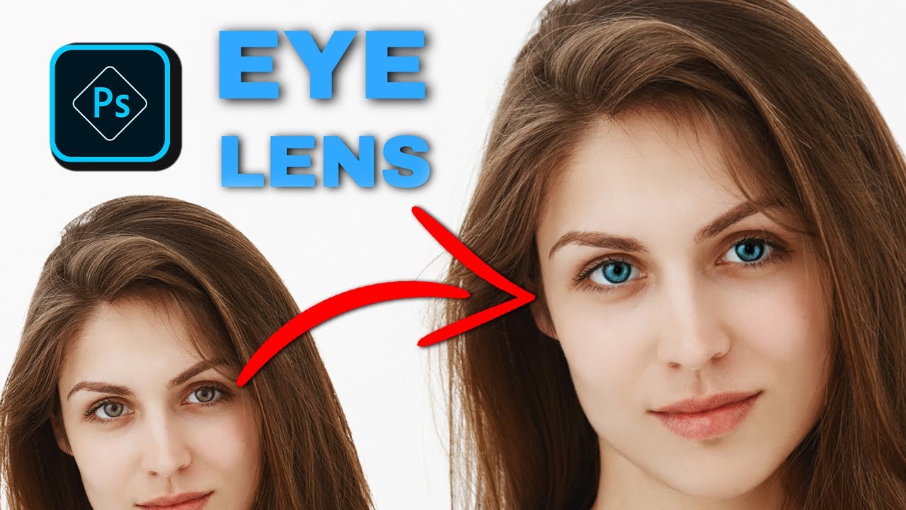 Change the eye colour in Photoshop how to fix eyes Photo Editing Lens ...