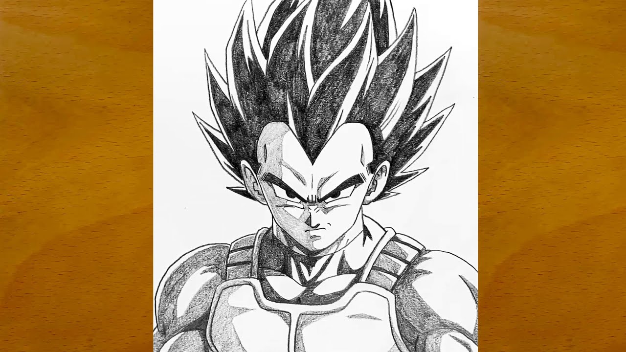 How to Draw Vegeta || Dragon Ball Pencil Sketch || Step-by-Step Anime ...