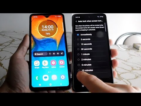 Samsung a20 lock screen timeout - YouTube