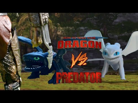 Toothless and The Light Fury VS Predator (How To Train Your Dragon X ...