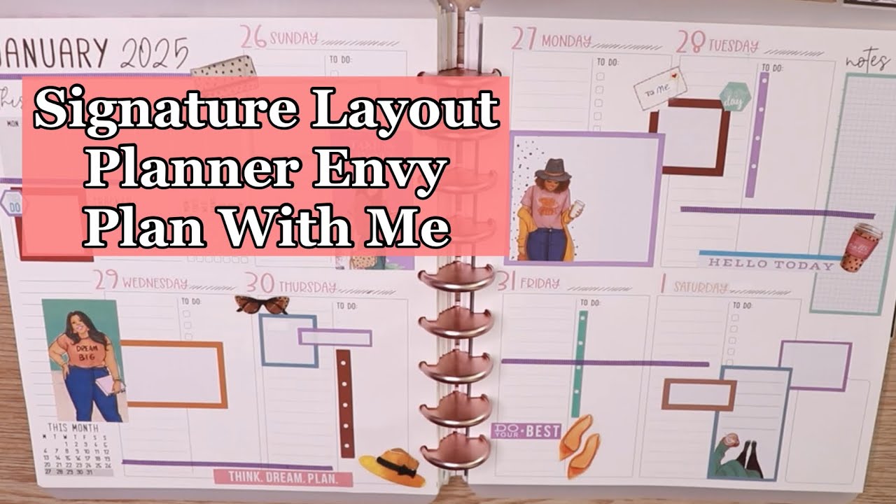 Planner Envy *Signature Layout* Decorate Plan With Me // Last Week Of ...
