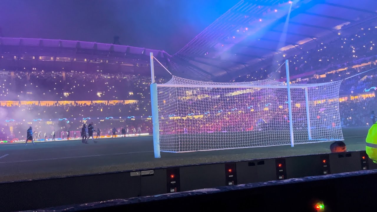 MAN CITY Lights Show vs FC COPENHAGEN! [4K 60FPS] - YouTube