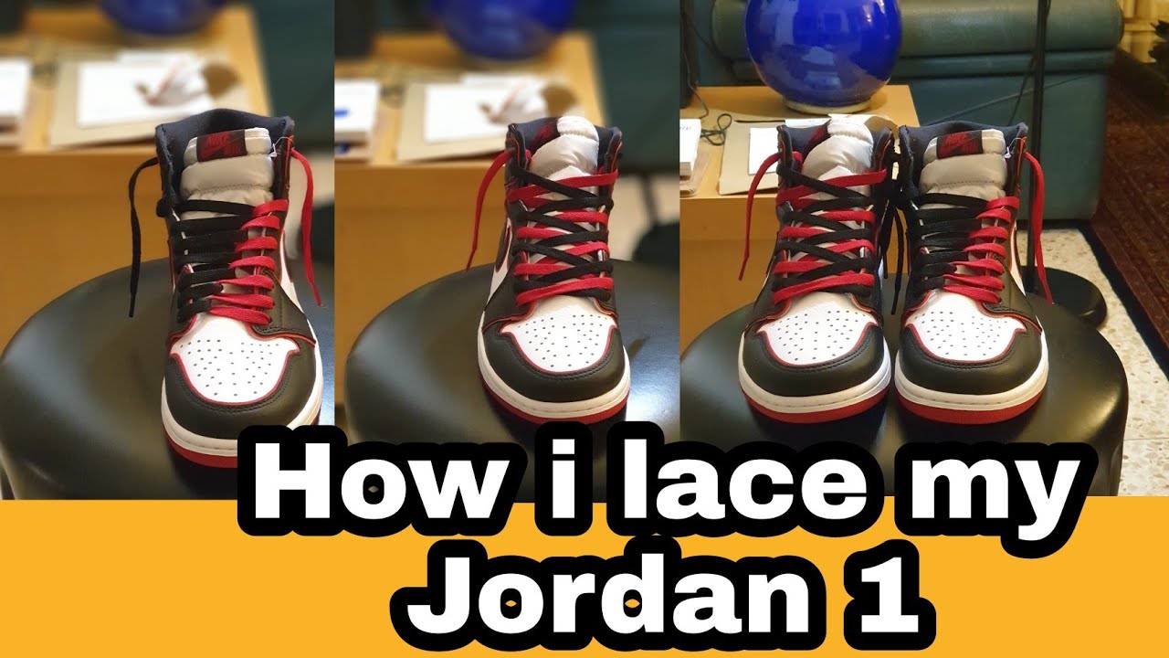 2 LACES DIFFERENT COLORS HOW I LACE JORDAN 1 BLOODLINE 2021| PAANO AKO ...
