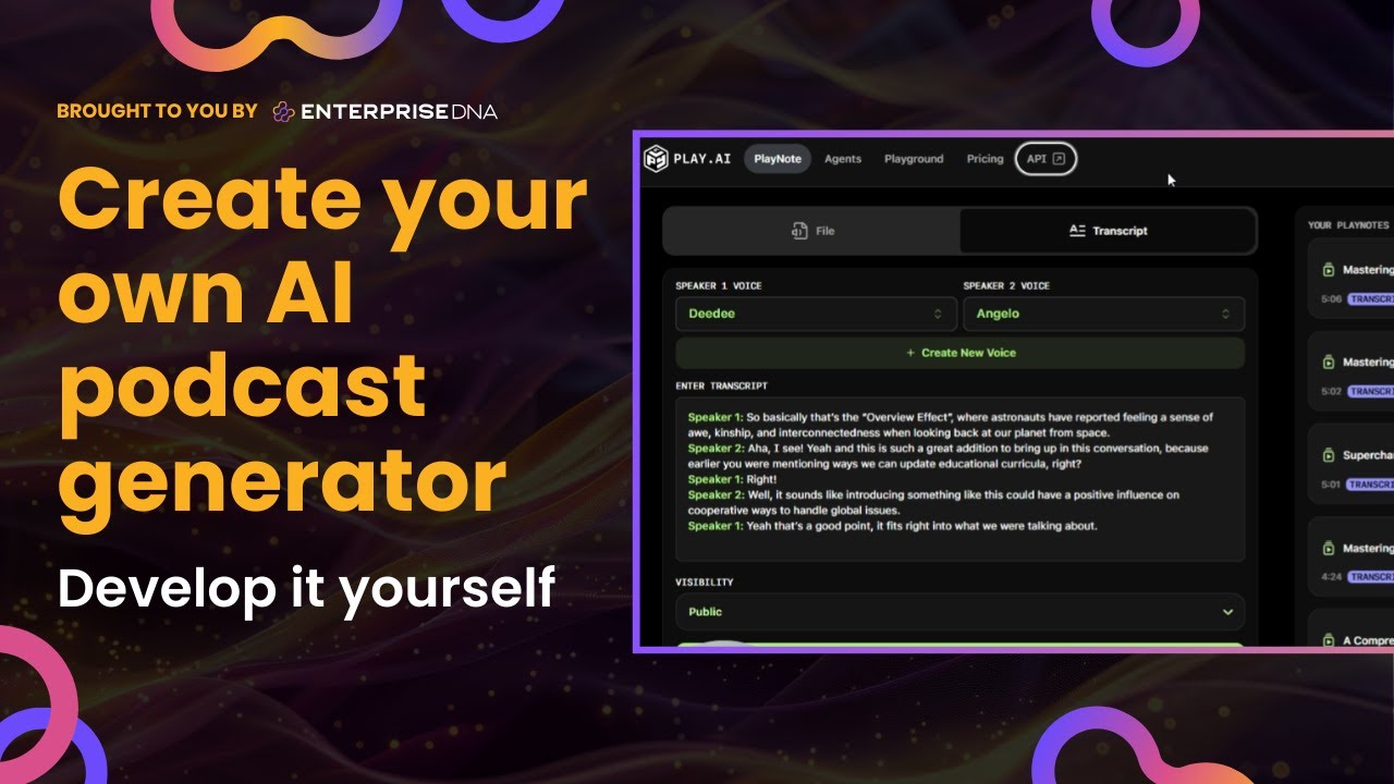 Create your own AI podcast generator - YouTube