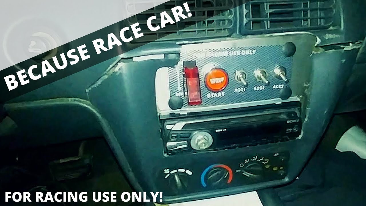 Installing a Race Car switch panel in the Cavalier - YouTube