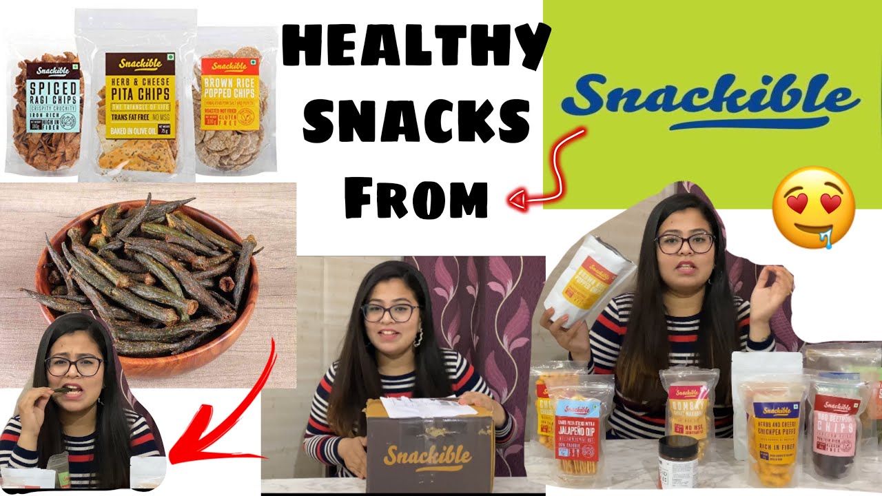 TRYING HEALTHY SNACKS FROM SNACKIBLE | STARTING AT ₹40 ONLY - YouTube