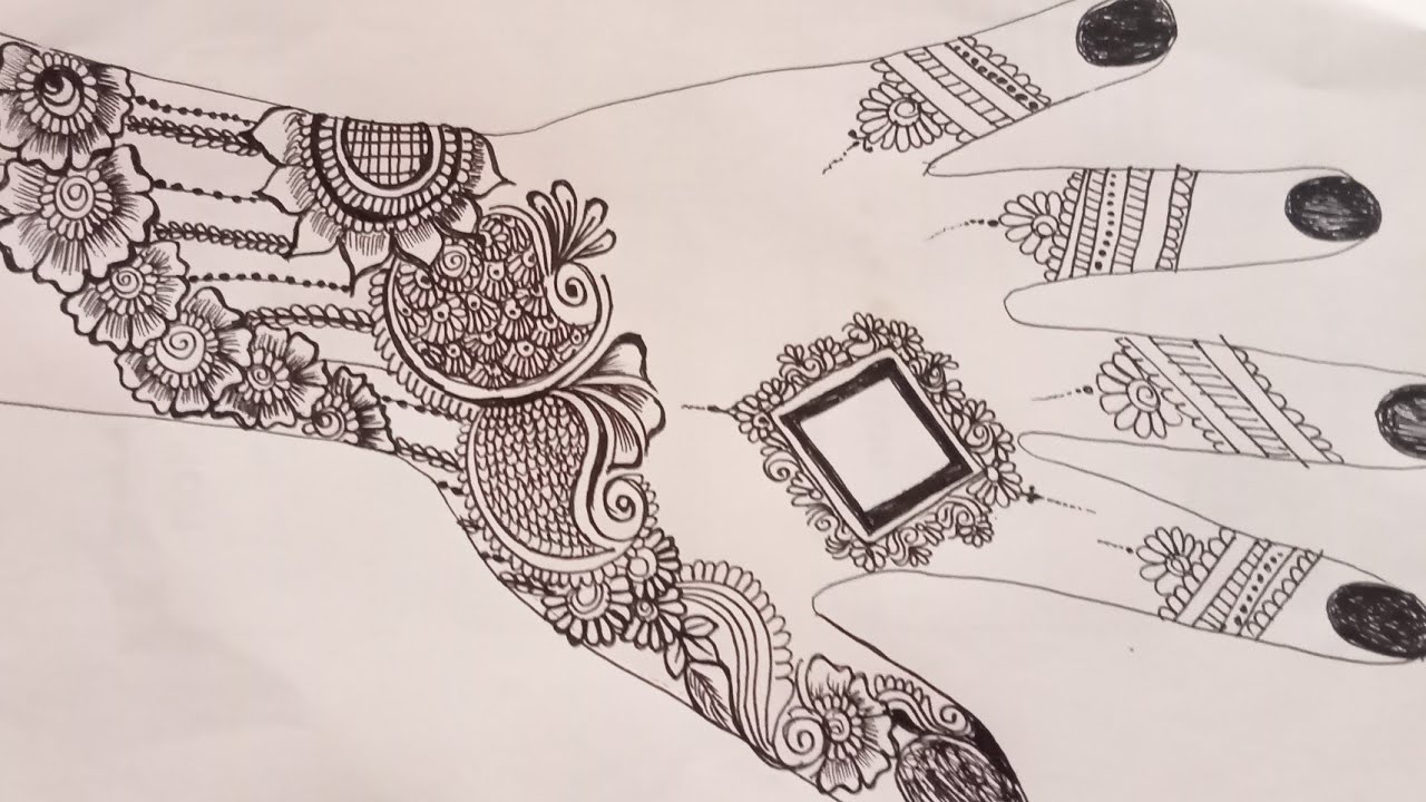 New Mehndi Design For hands/ Pencil shading Mehndi Design/ Beautiful ...