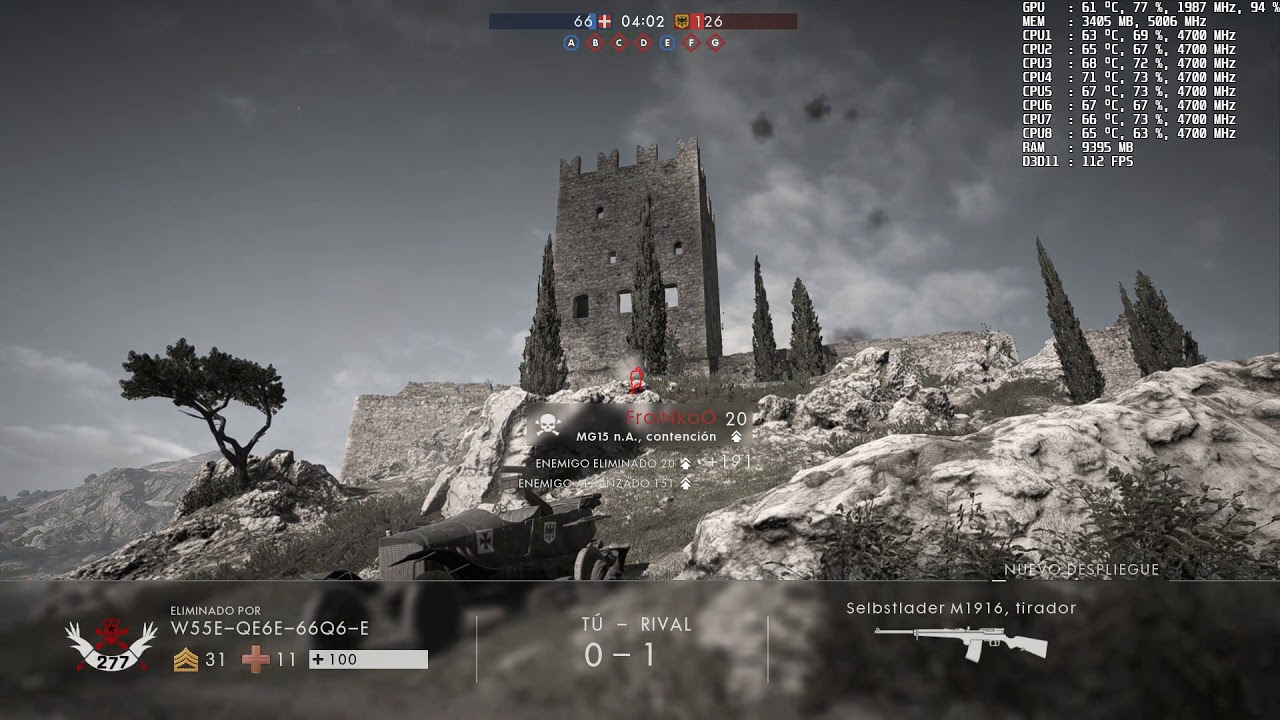 Battlefield 1 PC performance test. i7 4790k/GTX 1080 - YouTube