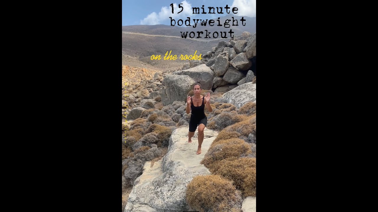 15-Minute Bodyweight Workout on the Rocks | Livada Beach, Tinos Island ...