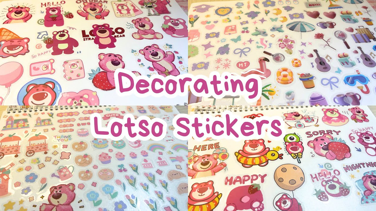 Decorating Long Stickers Lotso 🩷💜 super cute - YouTube