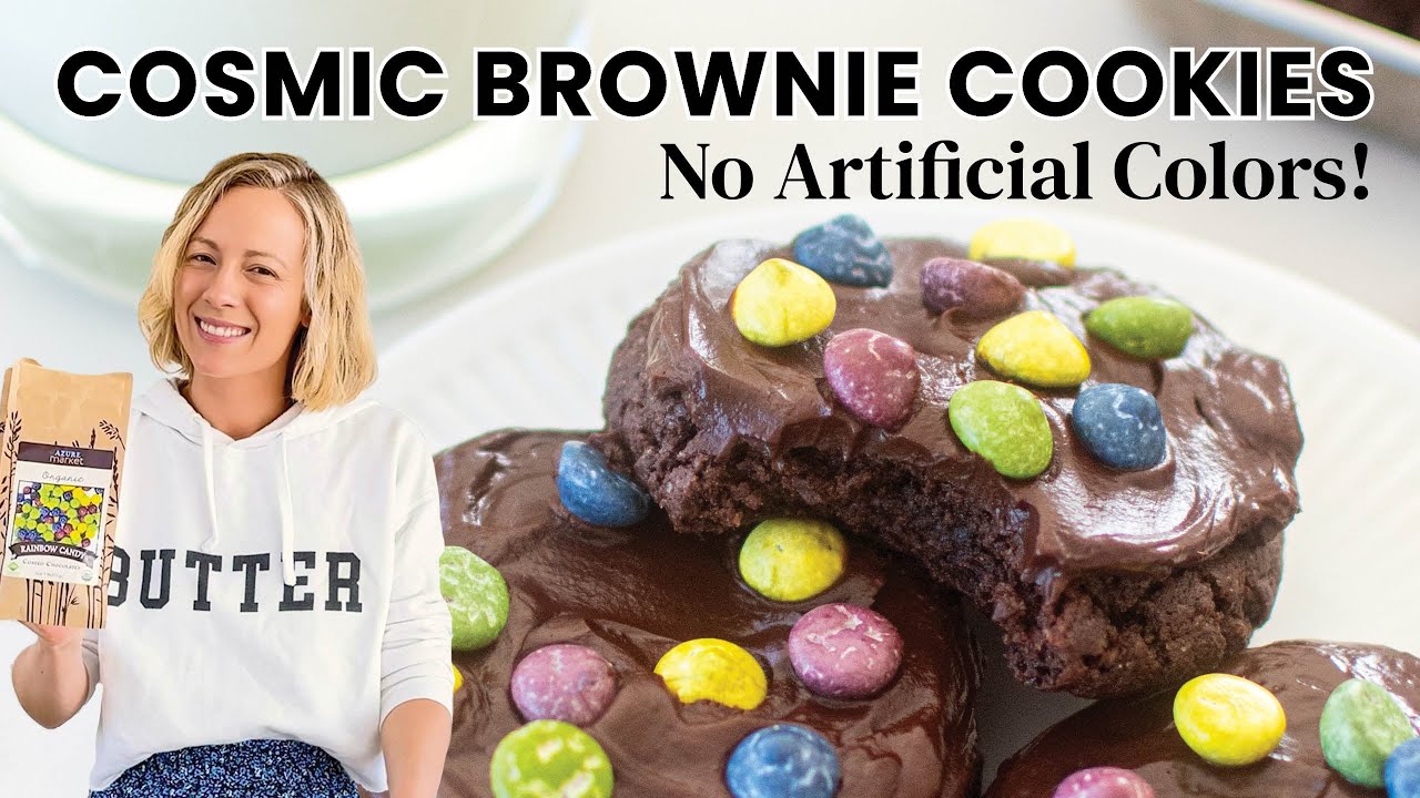 Organic Cosmic Brownie Cookies with NO Artificial Colors! - YouTube
