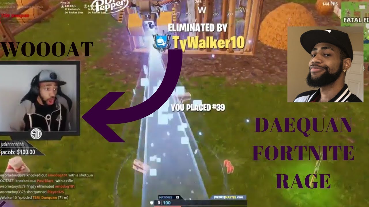 TSM DAEQUAN FORTNITE RAGE COMPILATION#01 - YouTube