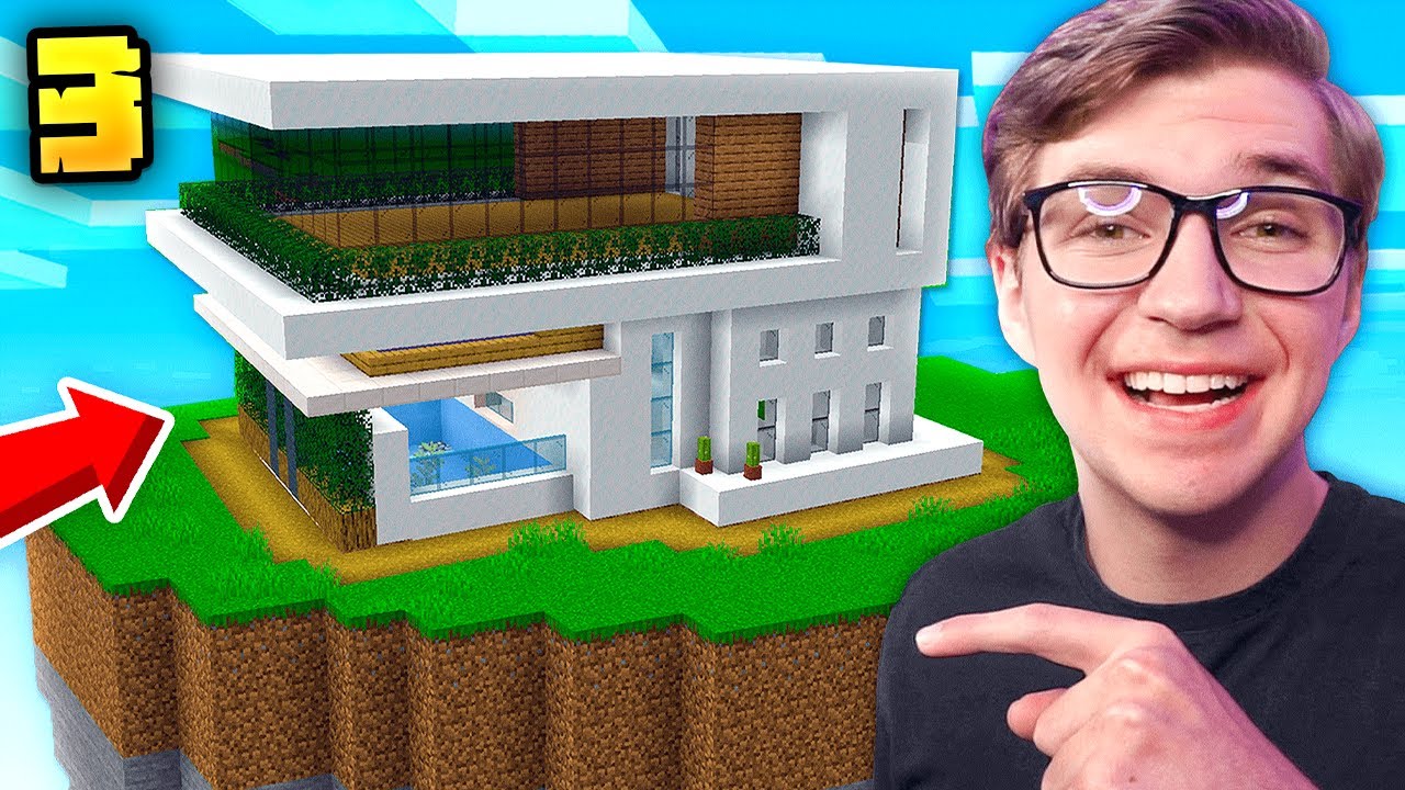I Built The PERFECT Modern House in Minecraft Skyblock! | Episode 3 ...