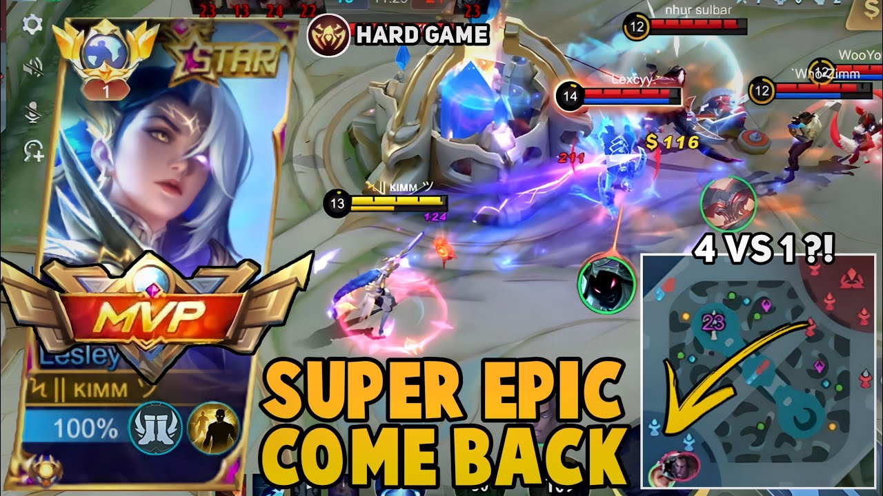 EPIC COMEBACK!! LESLEY BEST BUILD & EMBLEM SET TO CARRY THE TEAM🔥 ...